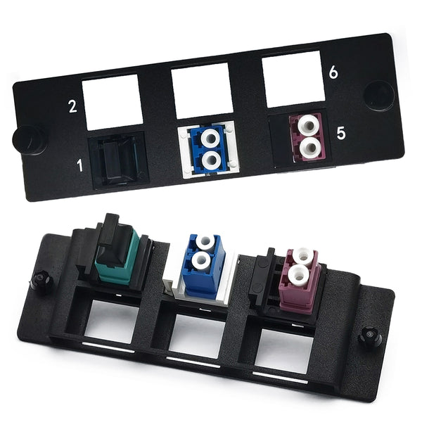 HDA Compatible Fiber Adapter Plates 6 Keystone Plates – LightOptics®