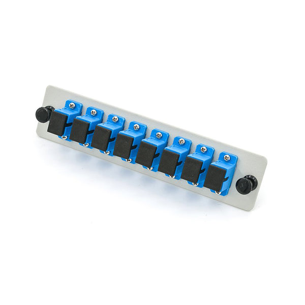 8 Port Fiber Adapter Panel w/Singlemode 8 Simplex SC/UPC Adapters ...