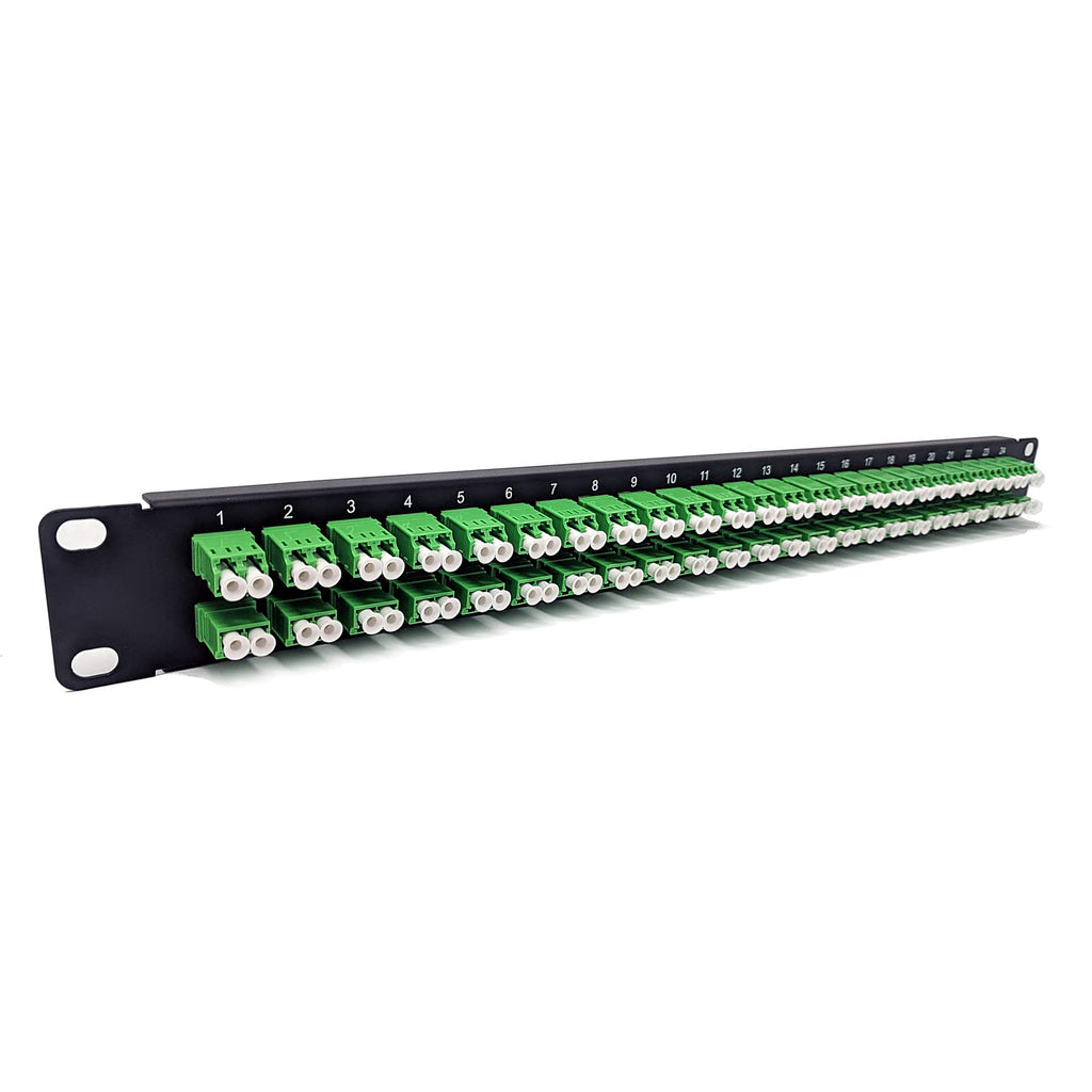 96 Fibers 1U 19'' Rack Patch Panel LC Duplex Singlemode Adapters BHD S ...