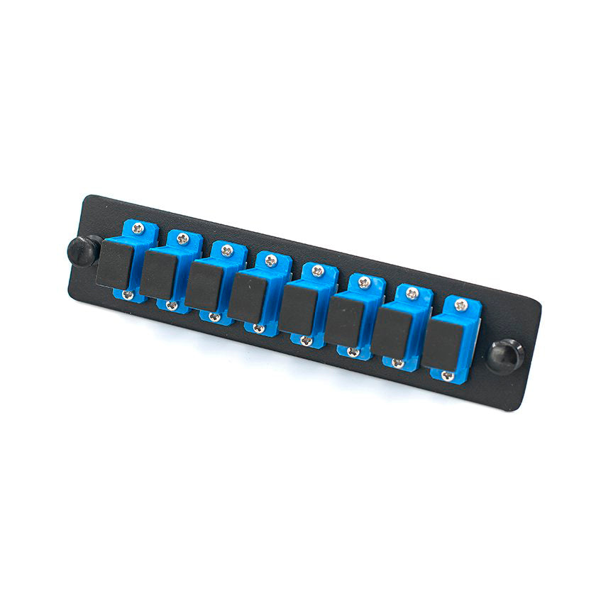 8 Port Fiber Adapter Panel w/Singlemode 8 Simplex SC/UPC Adapters ...