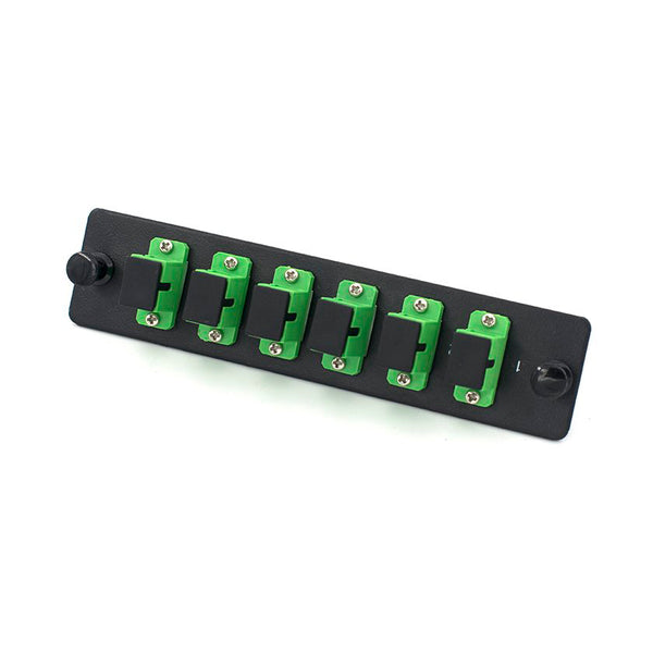 6 Port Fiber Adapter Panel w/Singlemode 6 Simplex SC/APC Adapters ...